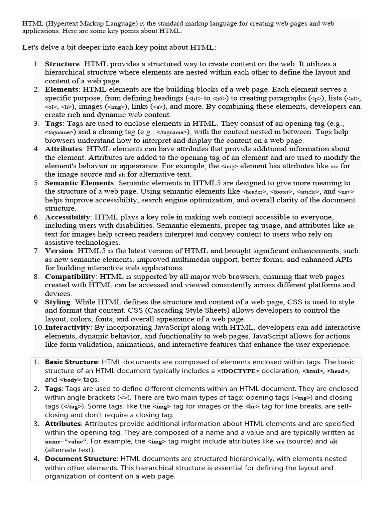 All About Html Pdf Html Element Html