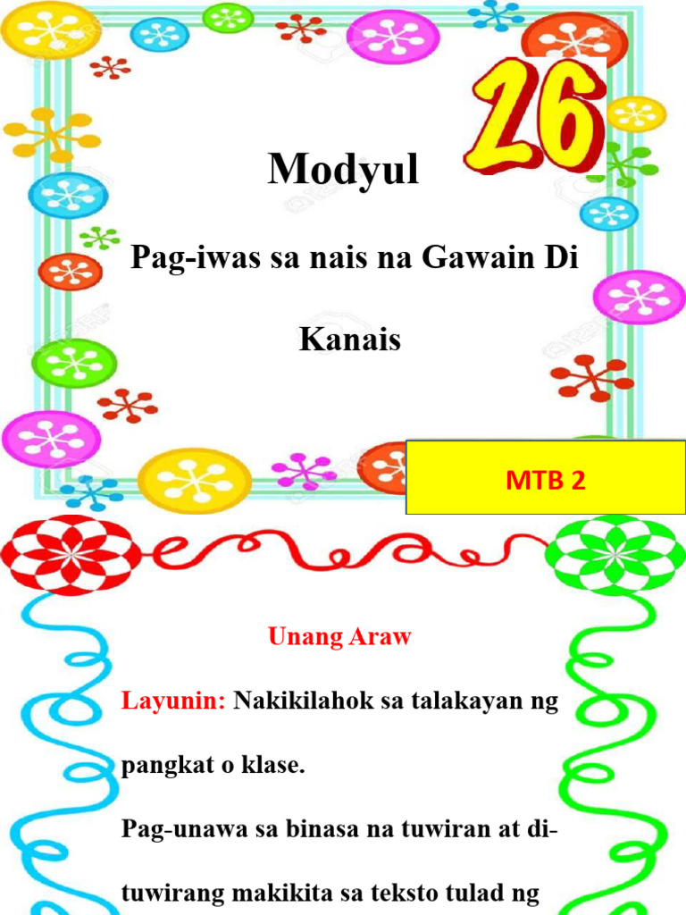 Unit3 MTB Modyul 26 | PDF