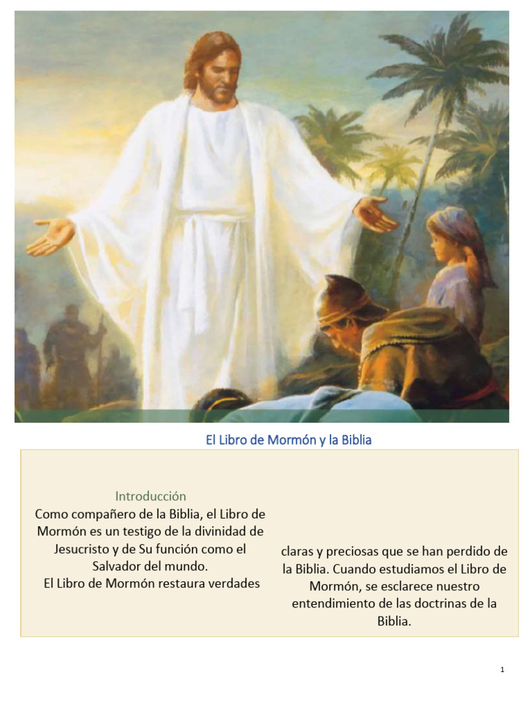 07 El Libro de Mormon y La Biblia | PDF | Libro de Mormón | Movimiento ...