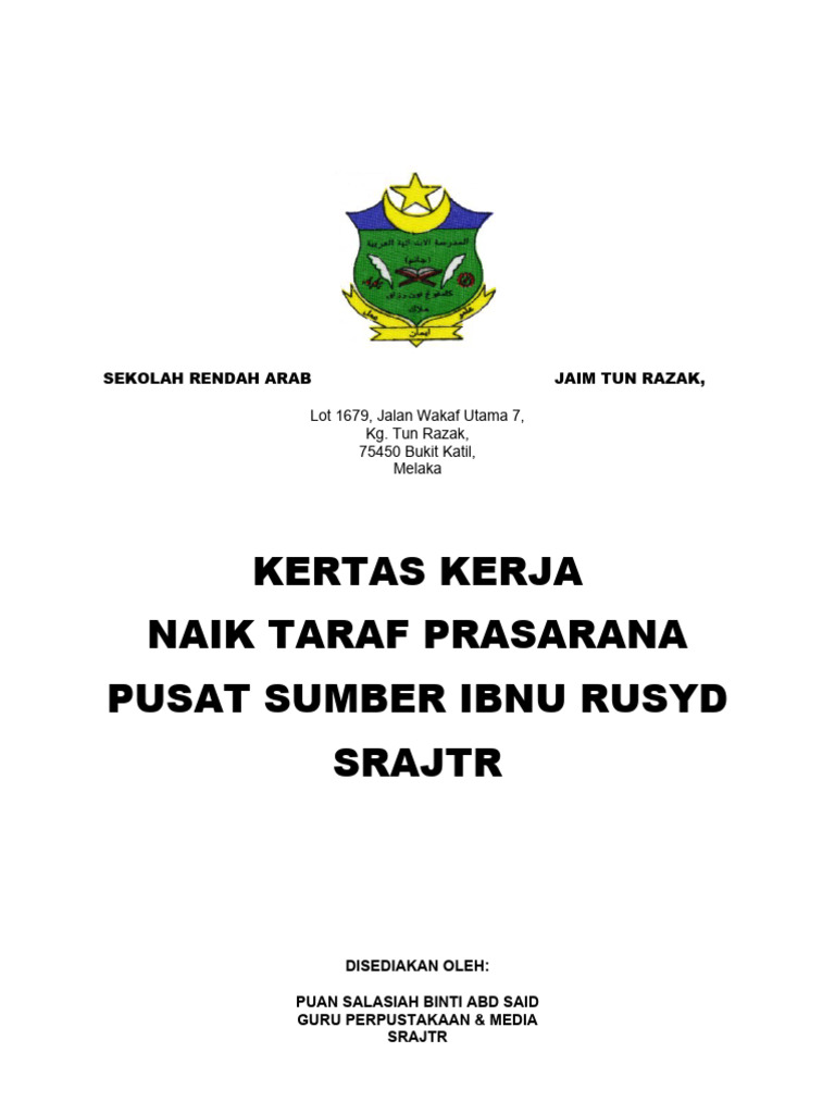 Kertas Kerja Naik Taraf Prasarana PSS | PDF