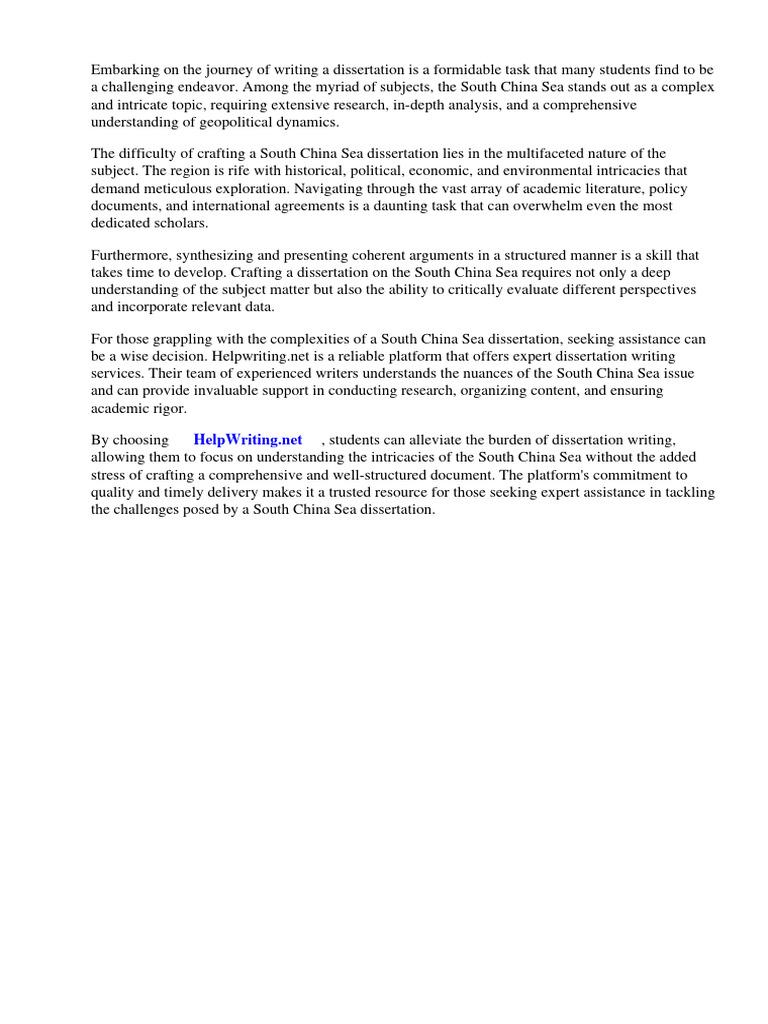 South China Sea Dissertation | PDF | South China Sea | China