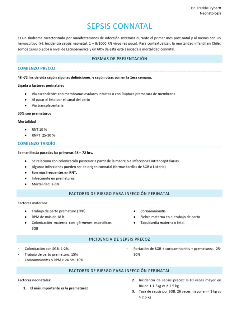 Significado de Sepsis Connatal | PDF | Septicemia | Proteína C-reactiva