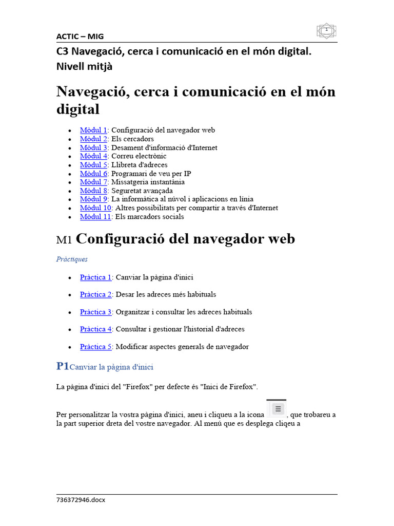 c3 Actic Mig - Navegacio | PDF