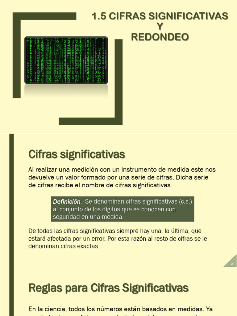 Cifras Significativas y Redondeo | PDF | Decimal | Medición