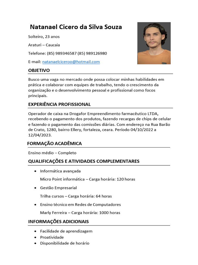 CV Natan Sousa | PDF