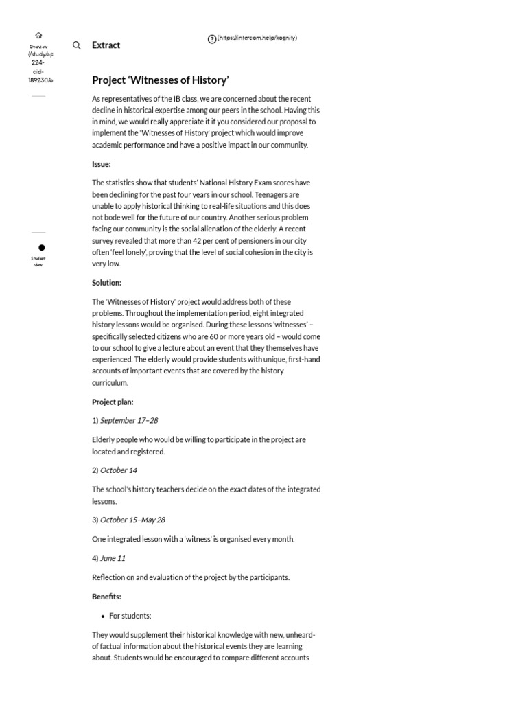 Writing - IBDP English B PROPOSAL Sample | Download Free PDF ...