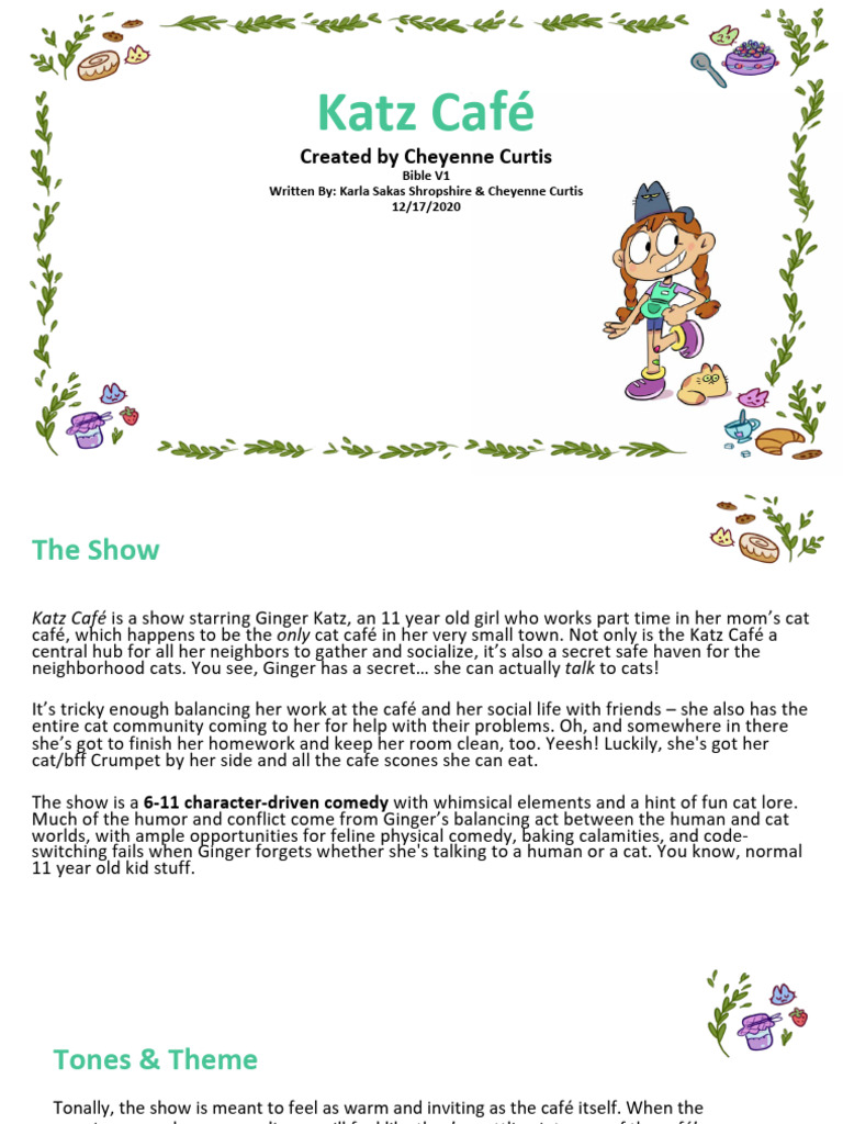 Katz Cafe Pitch Bible | PDF | Cats
