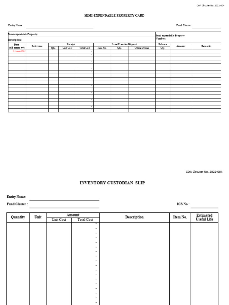 MEMO28 Forms and Templates COA Circular 2022 004 2 | PDF | Business