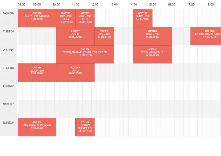 Time Table Sem2 | PDF