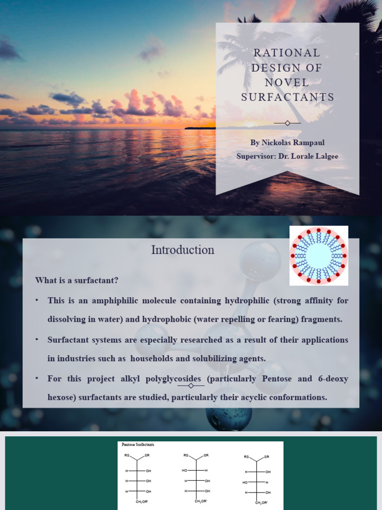 Rational Design of Novel Surfactants (2nd Presentation) | PDF ...