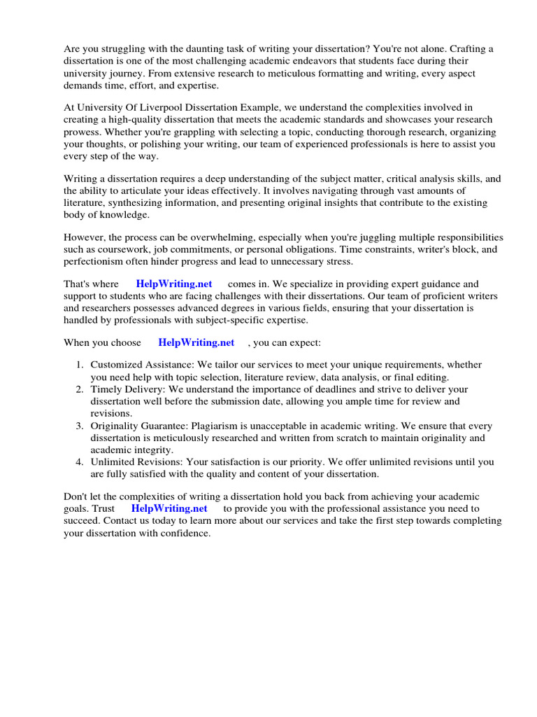 University of Liverpool Dissertation Example | PDF | Thesis