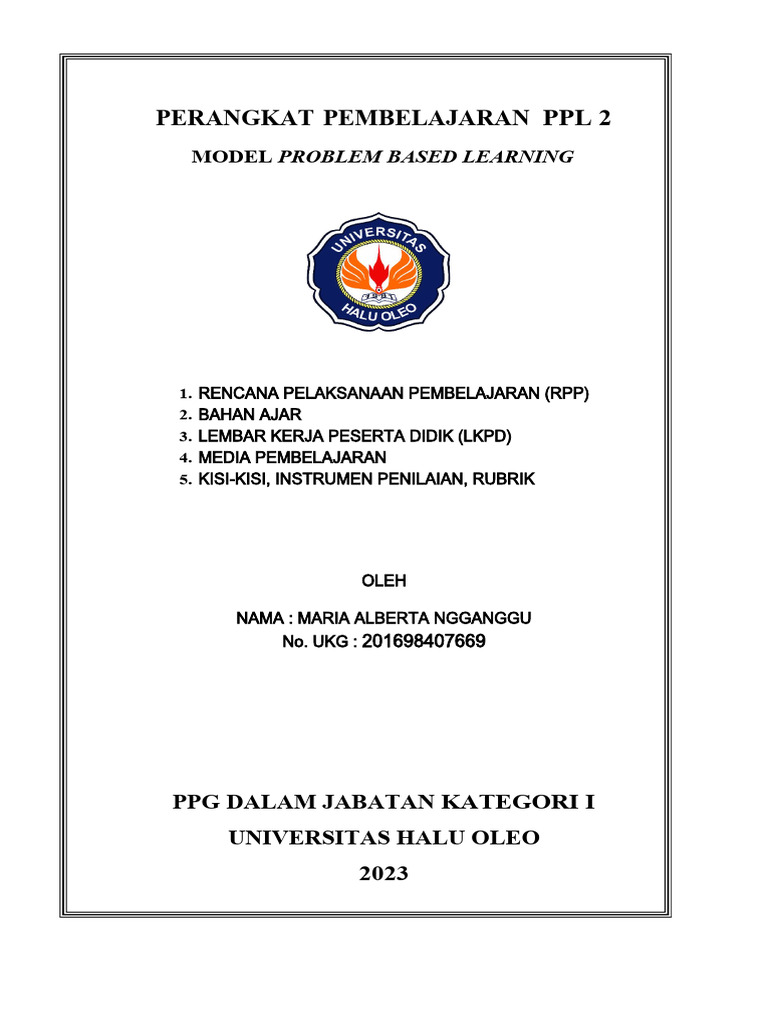 Perangkat Pembelajaran PPL 2 | PDF | Karier & Perkembangan