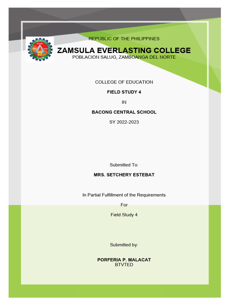 Field Study 4: Exploring the Curriculum | PDF | Curriculum | Learning ...