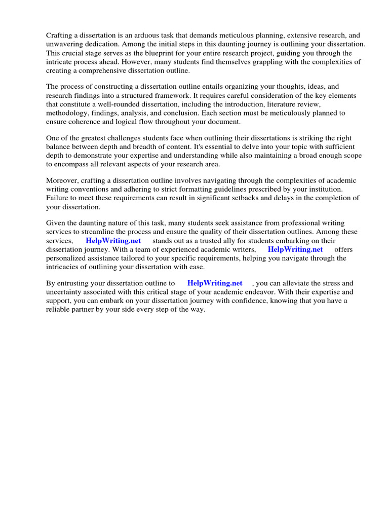 How To Make A Dissertation Outline | PDF | Thesis | Essays