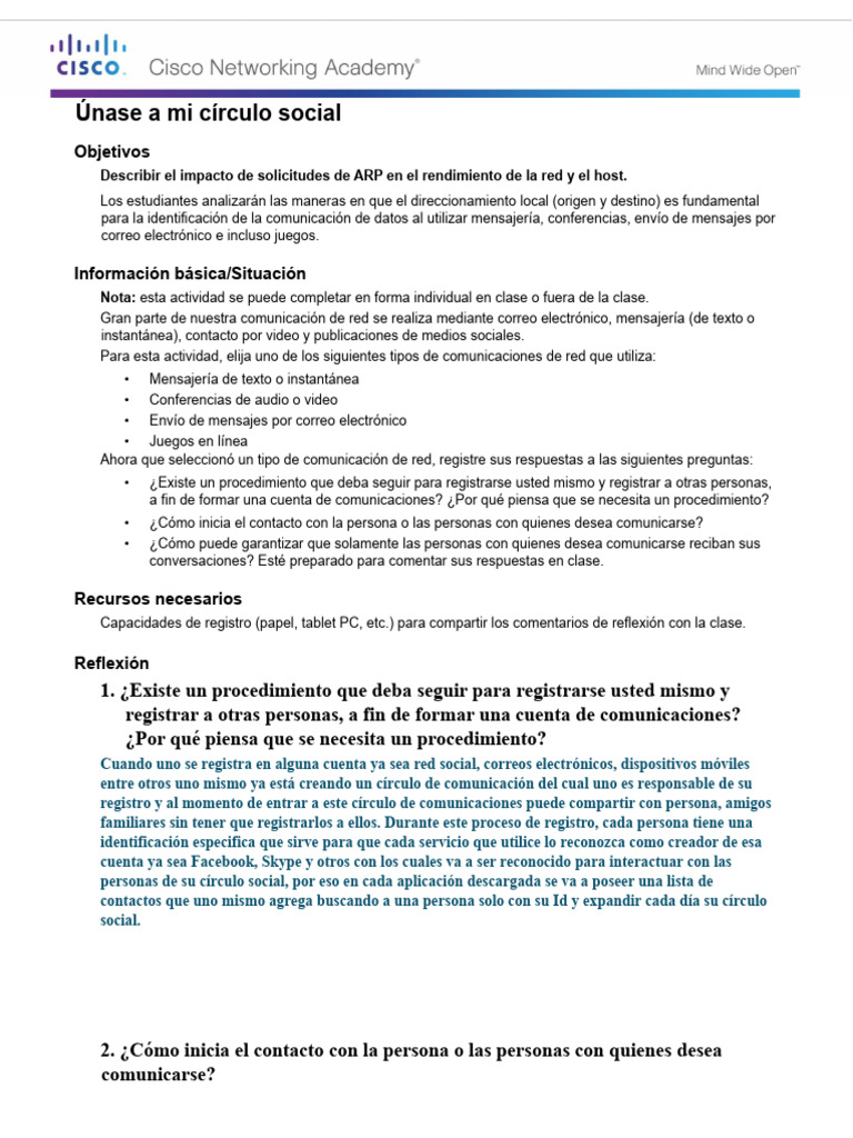 Act01 - Join My Social Circle Instructions | PDF | Comunicación ...