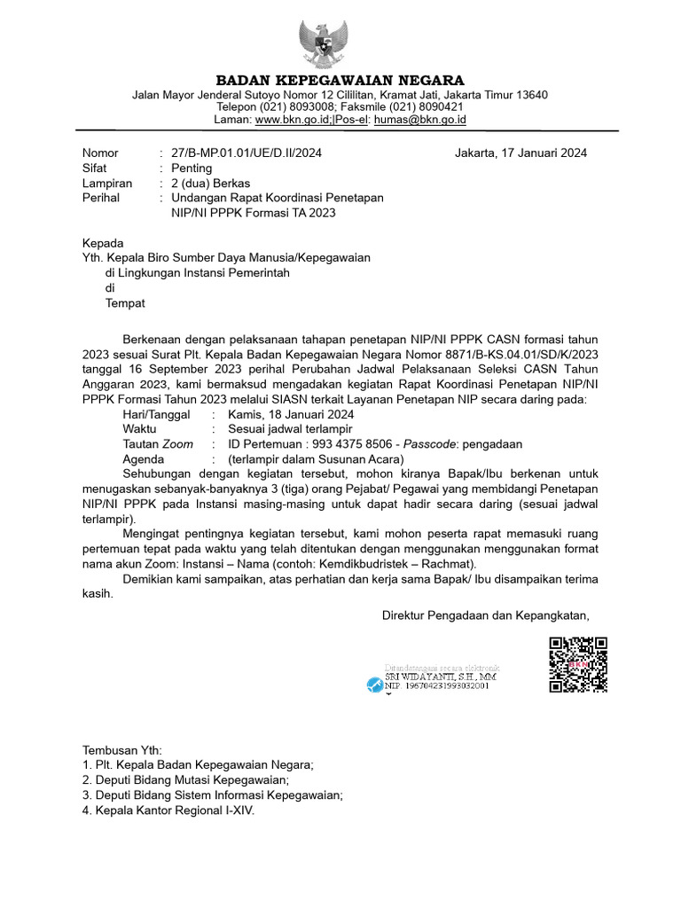 Pembahasan SIASN Bagi Instansi Pusat Tahun 2024 | PDF