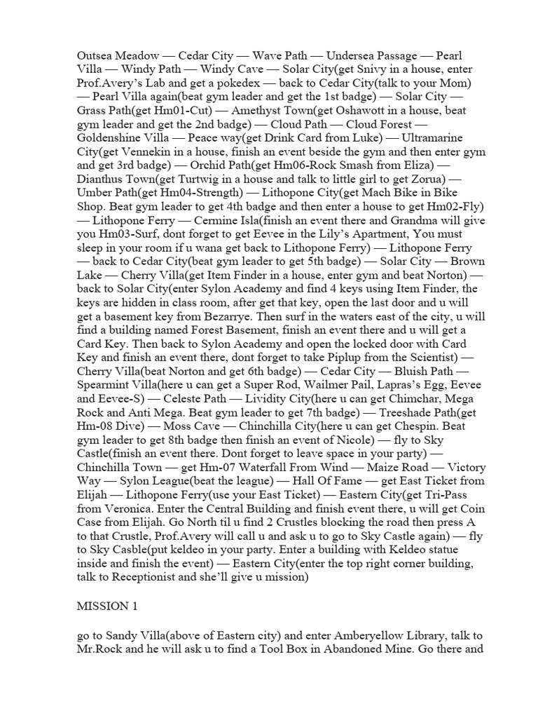 Pokemon Resolute Walkthrough | PDF | Social Science | Art