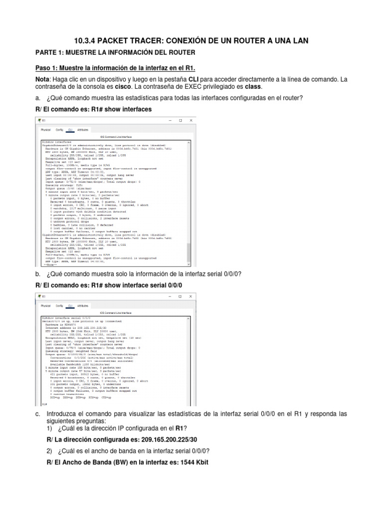 2-10.3.4 Packet Tracer | PDF | Enrutador (Computación) | Protocolos de internet