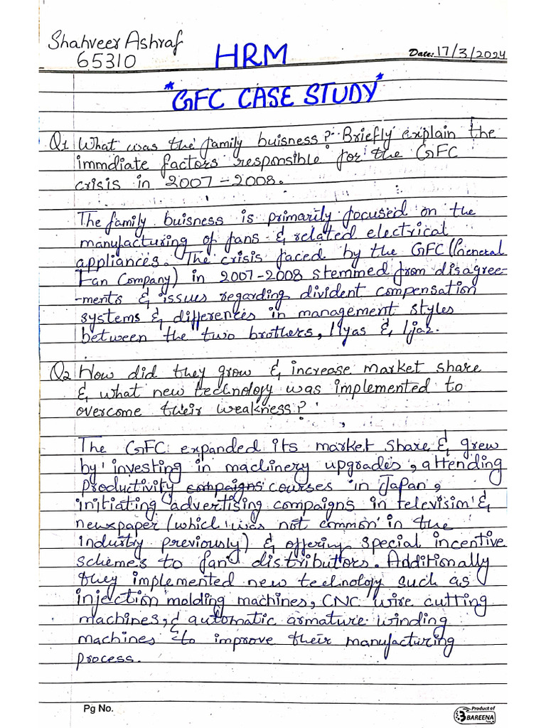 HRM Case Study | PDF