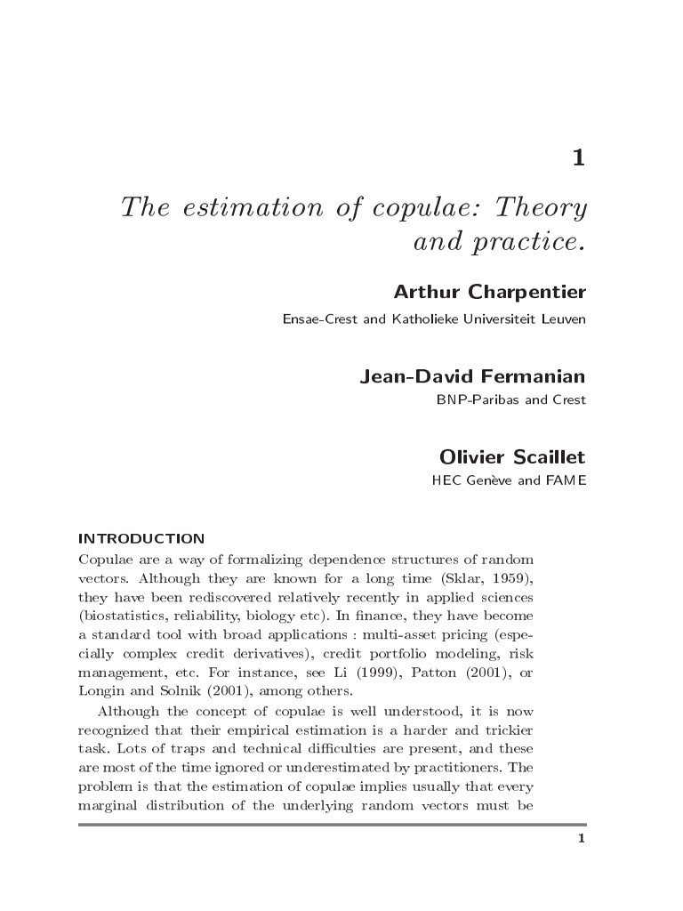 Chapter Book Copula Density Estimation | PDF
