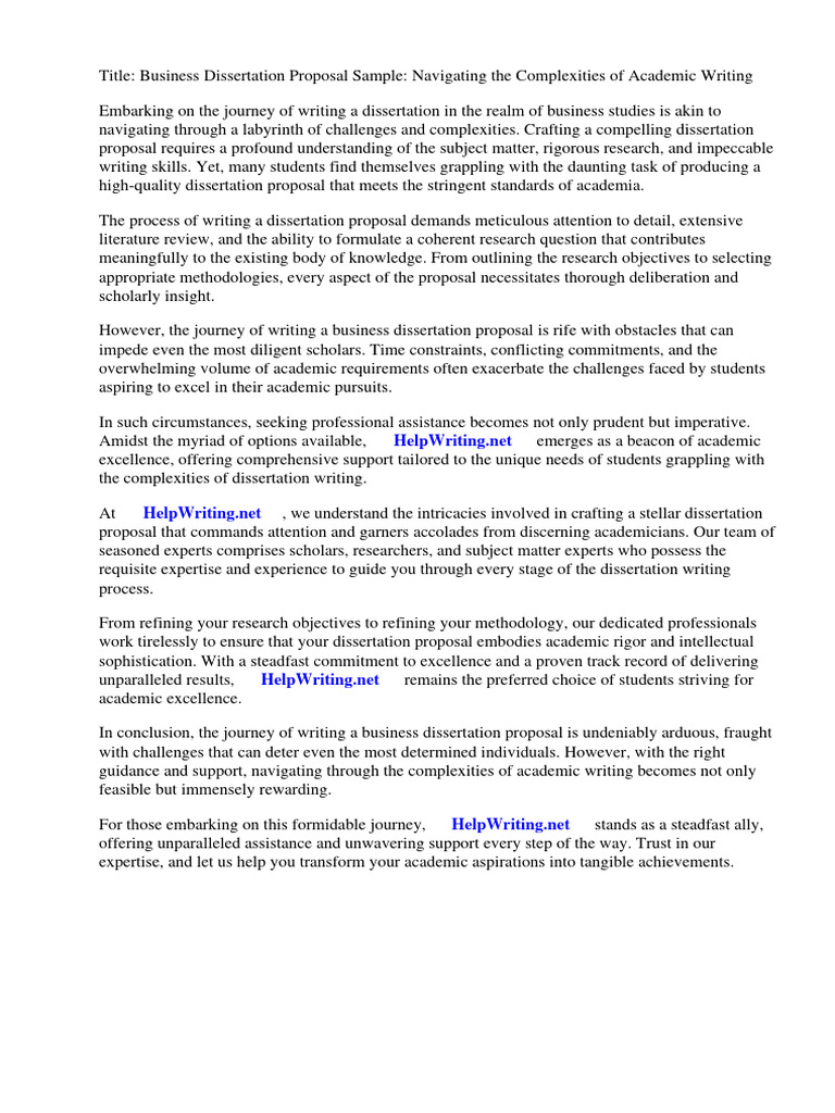 Business Dissertation Proposal Sample | PDF | Thesis | Social Media