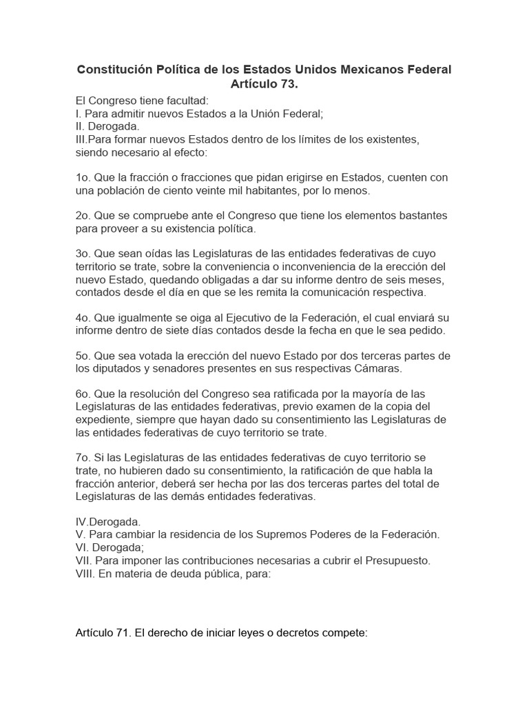 Facultades del Congreso y Poderes Federales | PDF | Ejecutivo (gobierno ...
