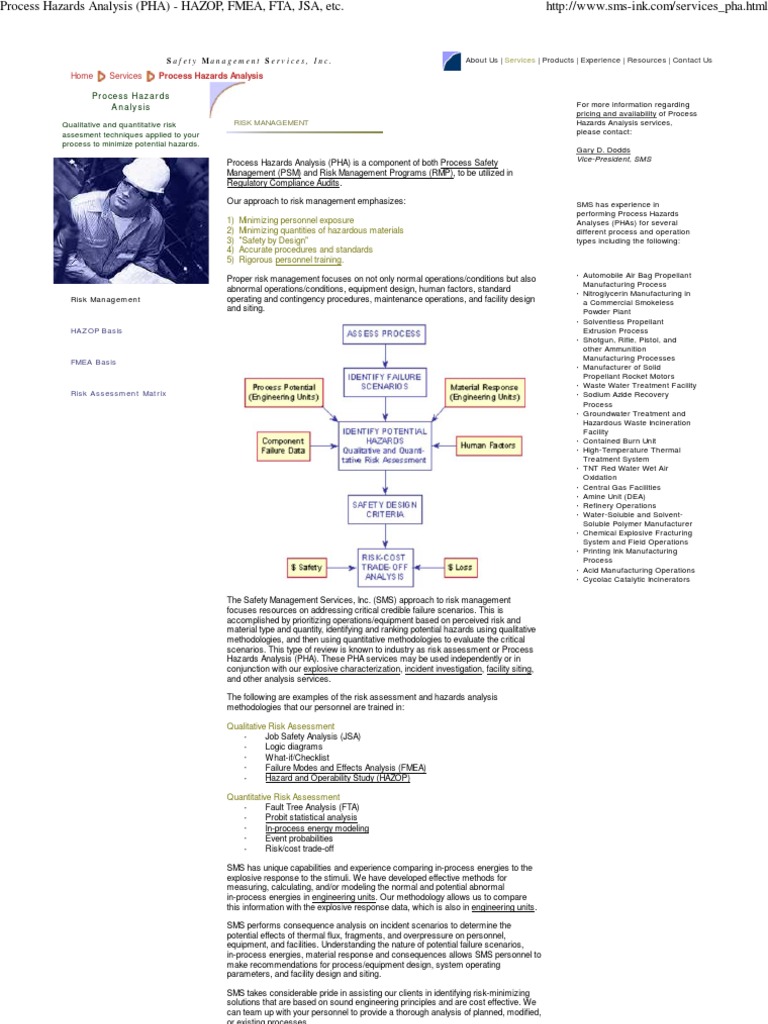 Process Hazards Analysis (PHA) - HAZOP, FMEA, FTA, JSA, Etc | PDF ...