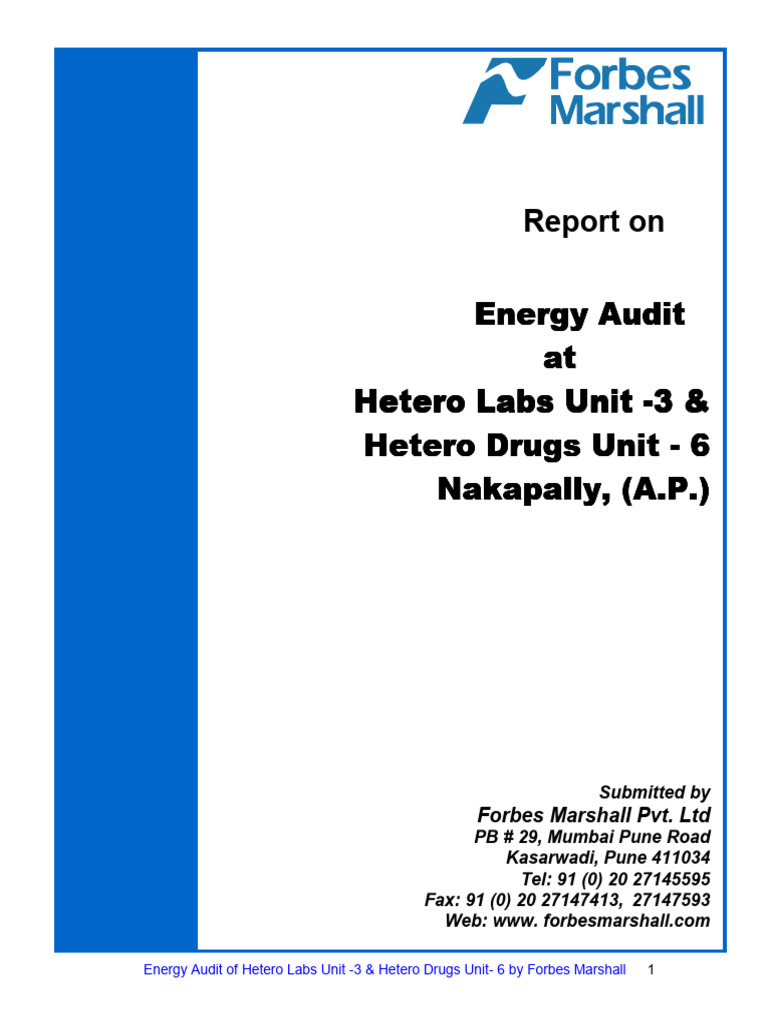 Energy Audit Report: Hetero Units 3 & 6 | PDF | Boiler | Water Heating
