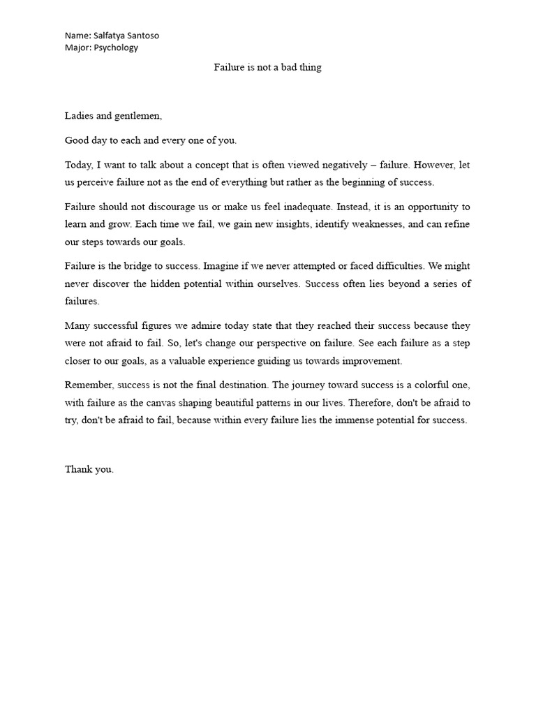 Speech Text Failure | PDF