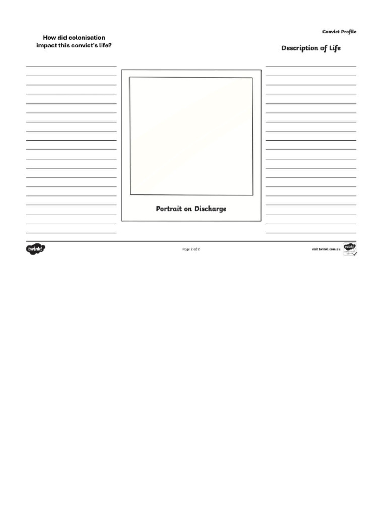 Convict Profile Activity | PDF