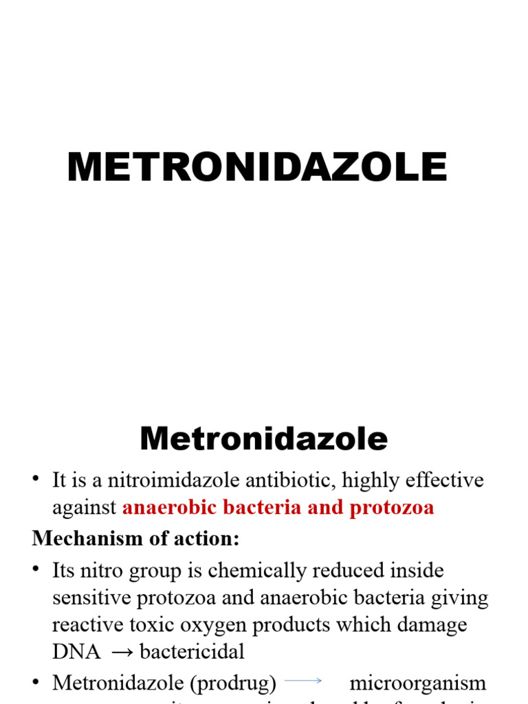 Metronidazole | PDF | Drugs | Clinical Medicine