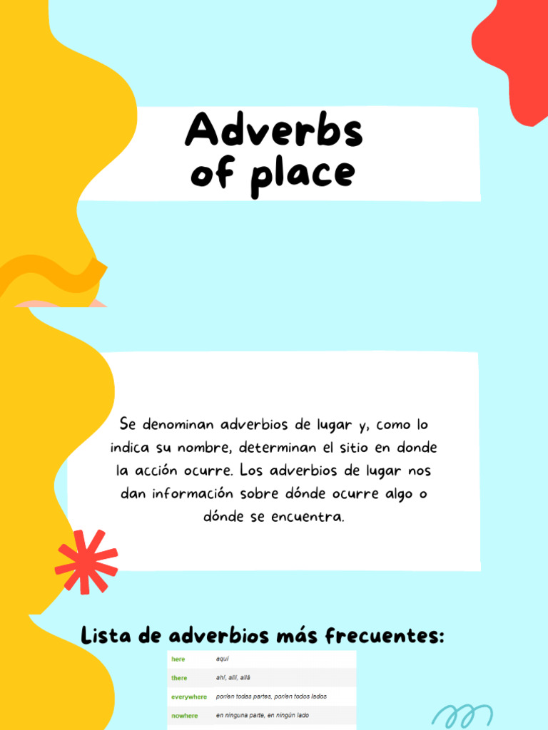 Adverbs of Place | PDF