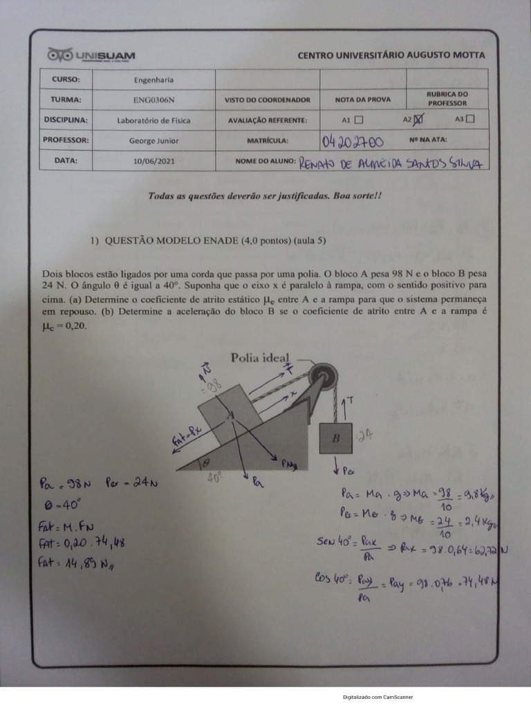 A2 Lab. Física George Jr. | PDF