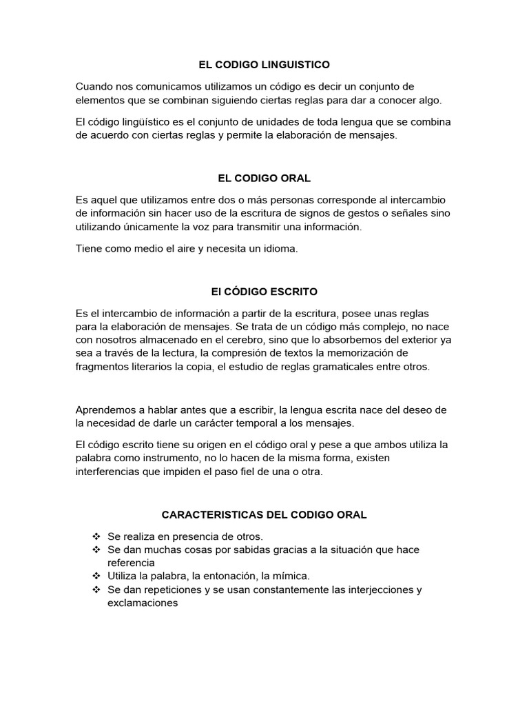El Codigo Linguistico | PDF | Escritura | Lingüística