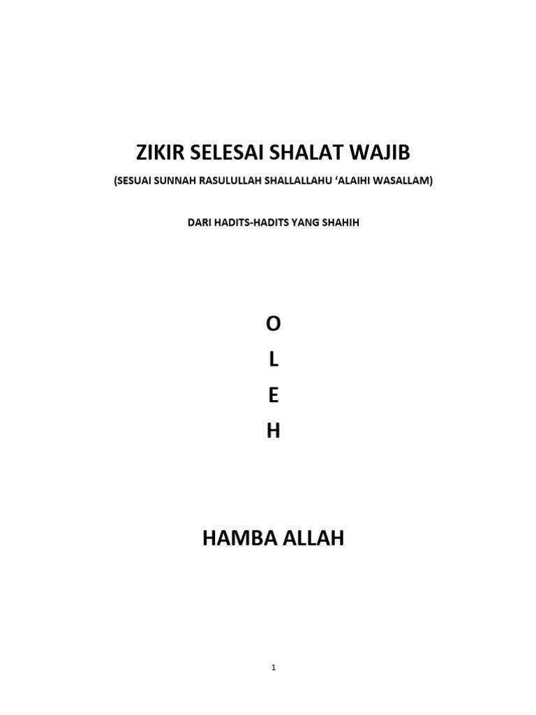 Zikir | PDF