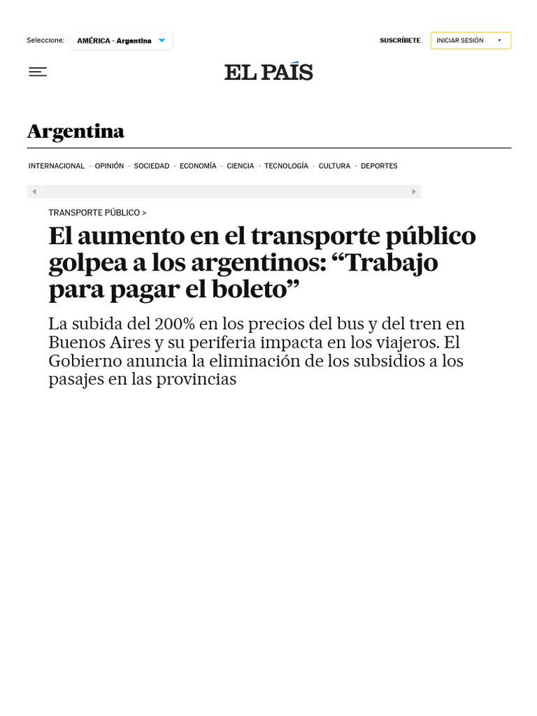 El Aumento en El Transporte Público Golpea A Los Argentinos - "Trabajo para Pagar El Boleto ...