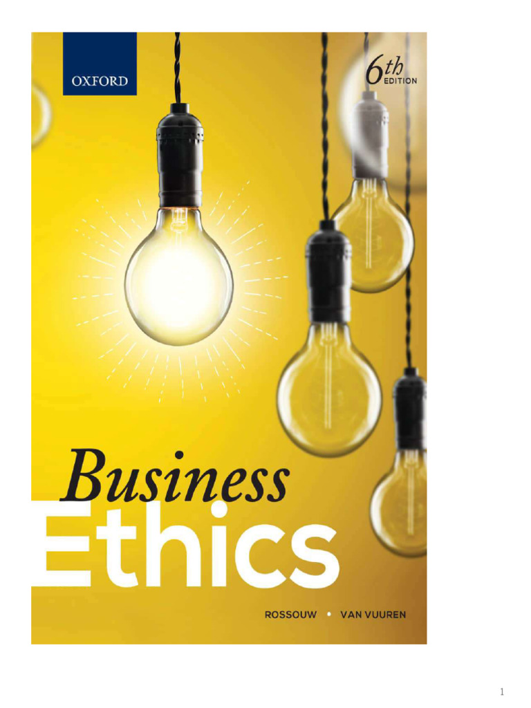 Business Ethics (Rossouw & Van Vuuren 6ed) | PDF | Capitalism | Karl Marx