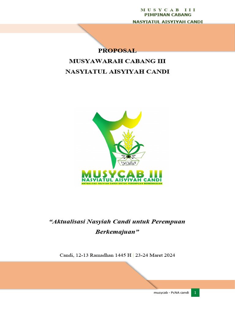 Proposal Musycab Candi Fix | PDF | Ilmu Sosial | Agama & Spiritualitas