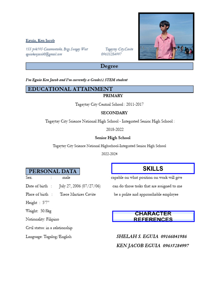 RESUME For RWS | PDF