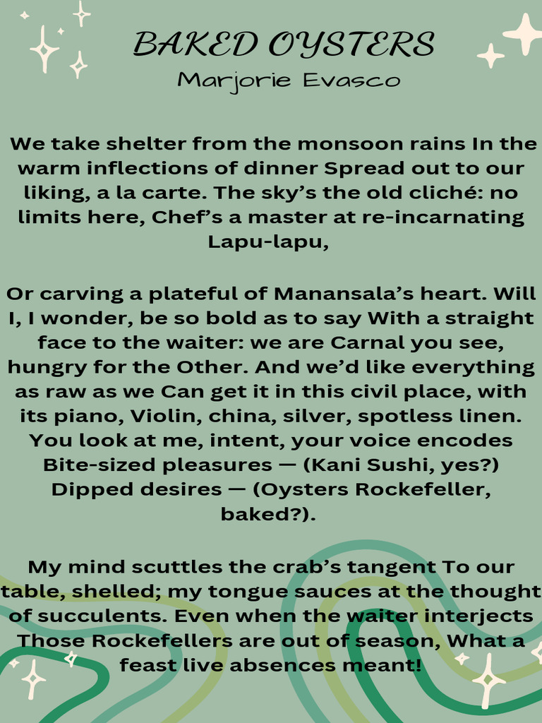 Culinary Poetry for Food Lovers | PDF | Cooking, Food & Wine | Art