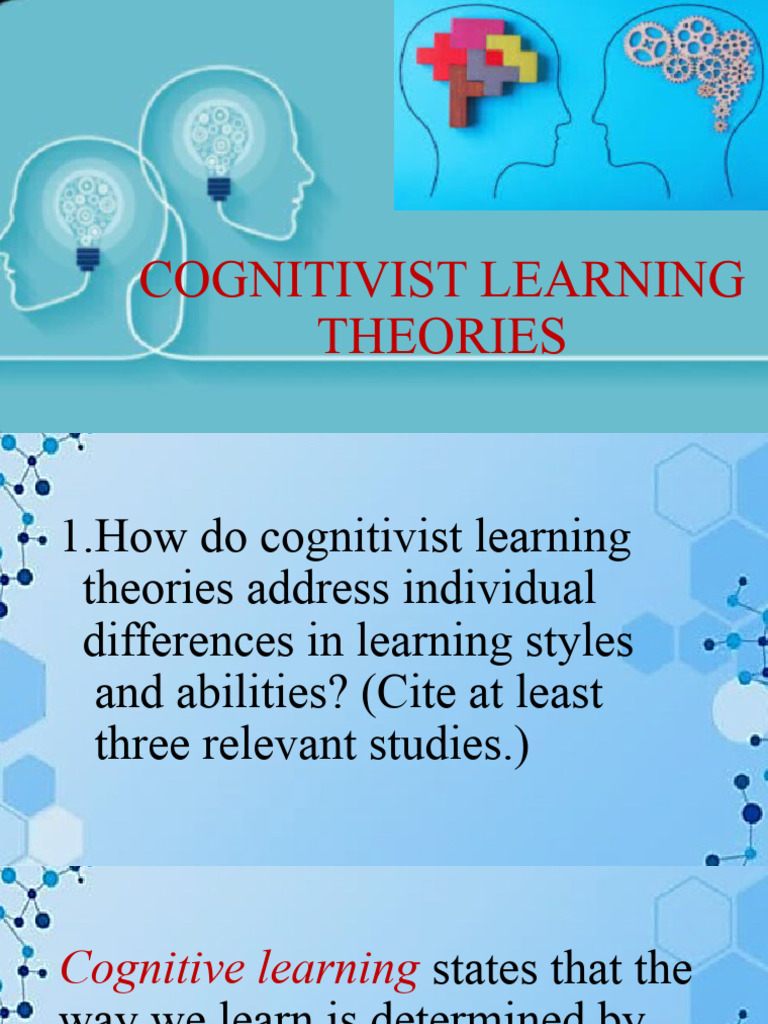 Group 6 Cognitivist Learning Theory Pdf Learning Learning Theory