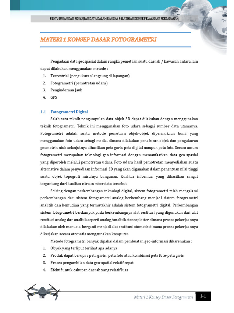 Konsep Dasar Fotogrametri Digital | PDF