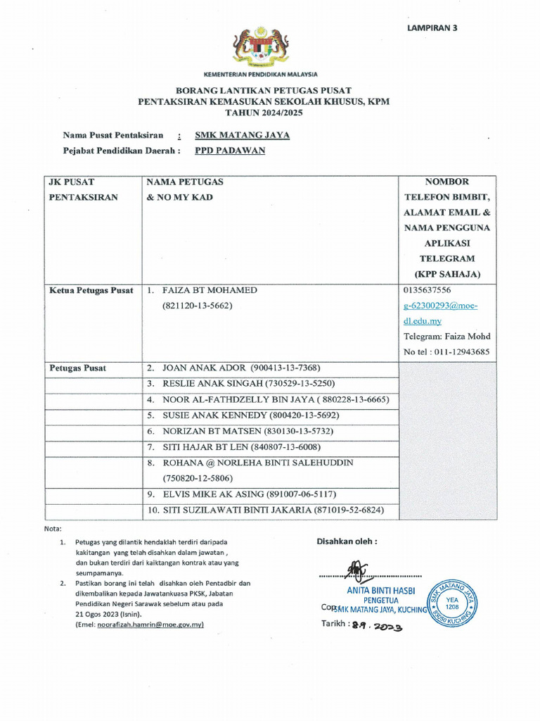 Petugas PKSK | PDF