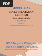 Modul Ajar Ekonomi 11 Bab 1 - Badan Usaha Dalam Perekonomian | PDF