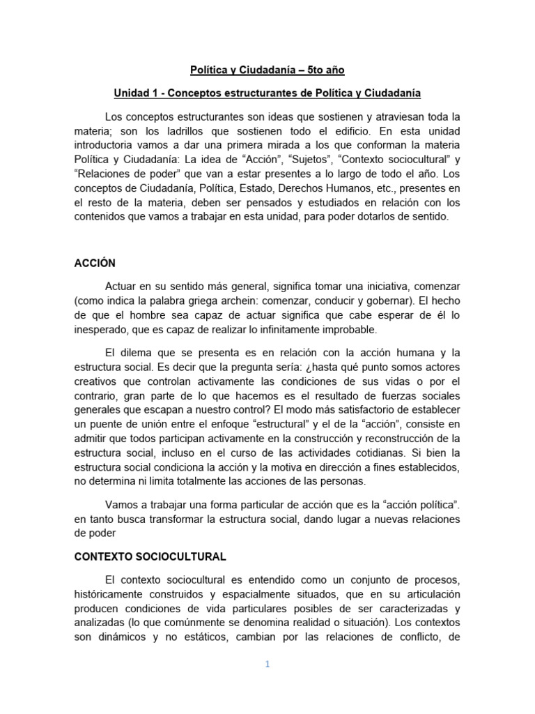 Material Teorico PyC U1U2 | PDF | Poder (social y político) | Antonio Gramsci