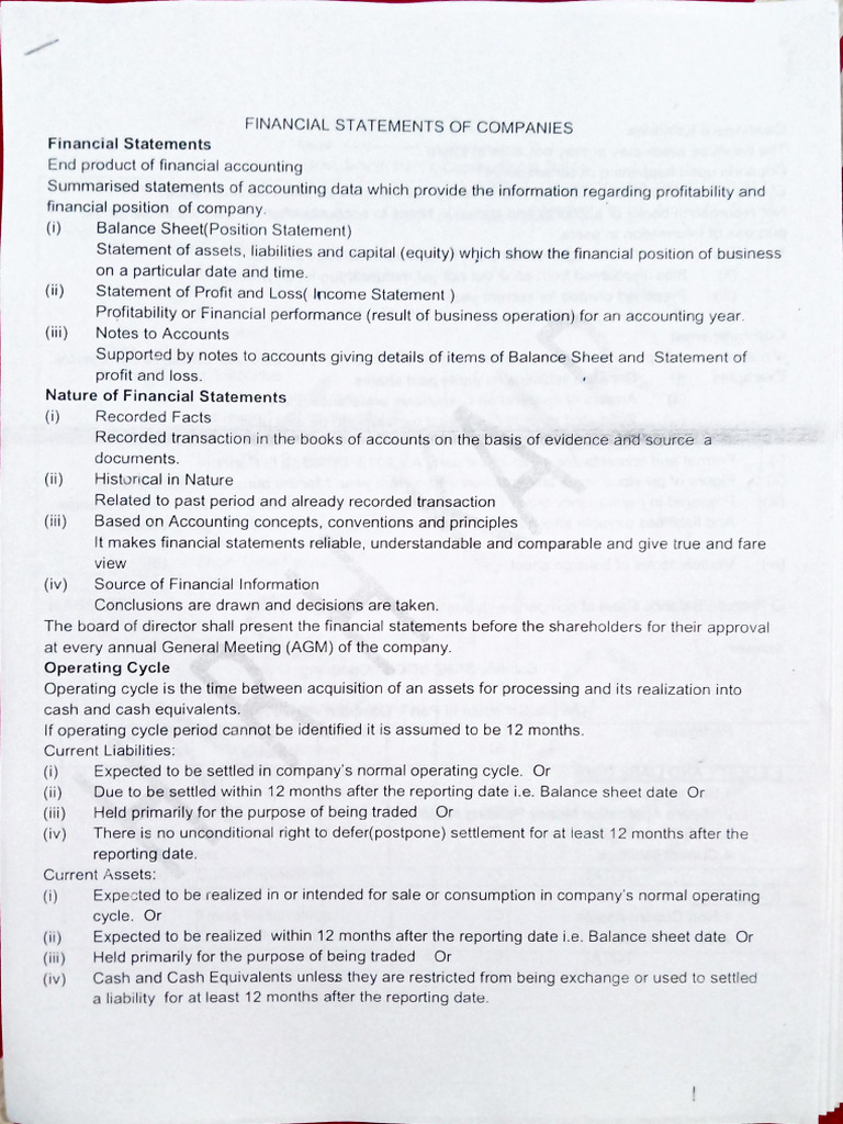 Financial Statements | PDF