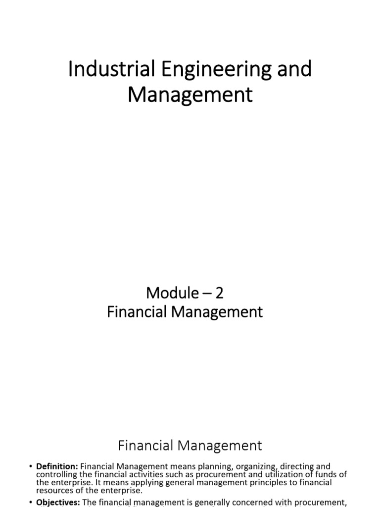 IEM-Module 2 | PDF | Financial Capital | Expense