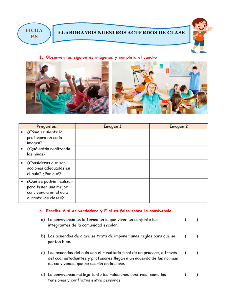 Acuerdos de Convivencia en el Aula | PDF