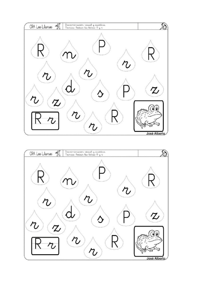 actividades consonante R | PDF