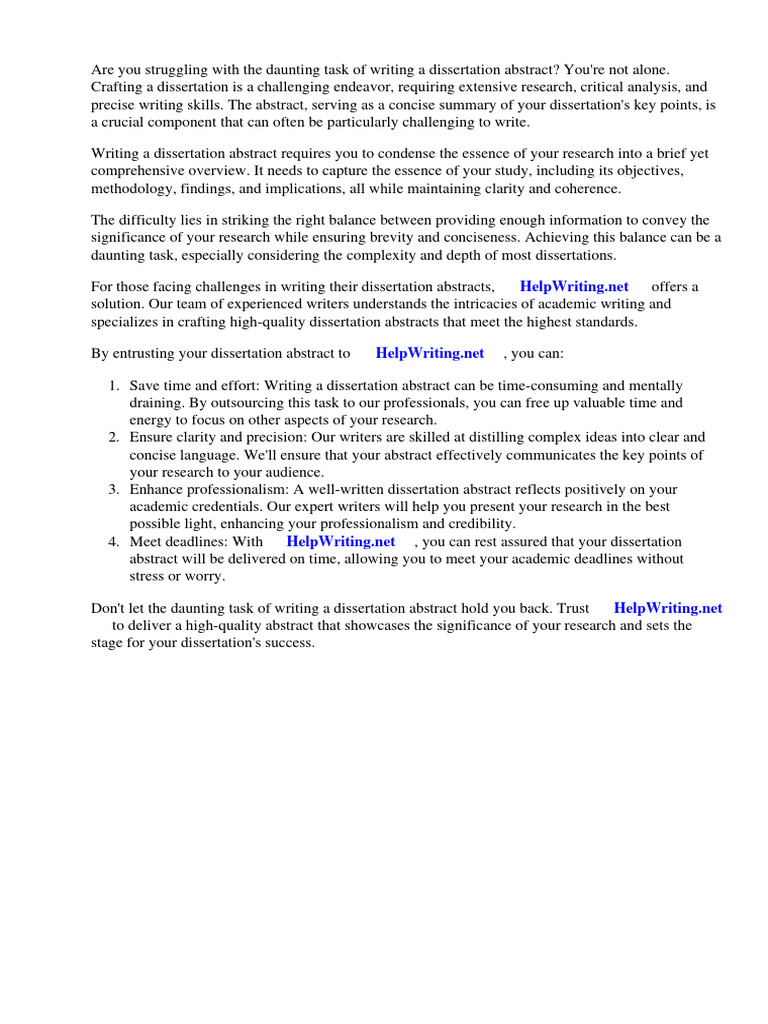 Dissertation Abstract Guide Download Free Pdf Methodology Thesis